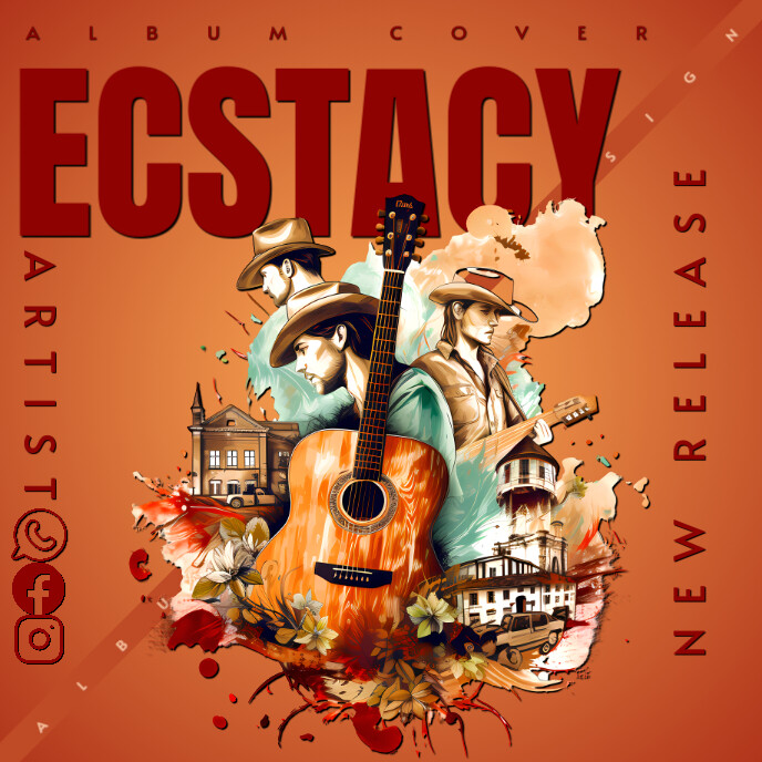 Red Music Album Cover Template | PosterMyWall