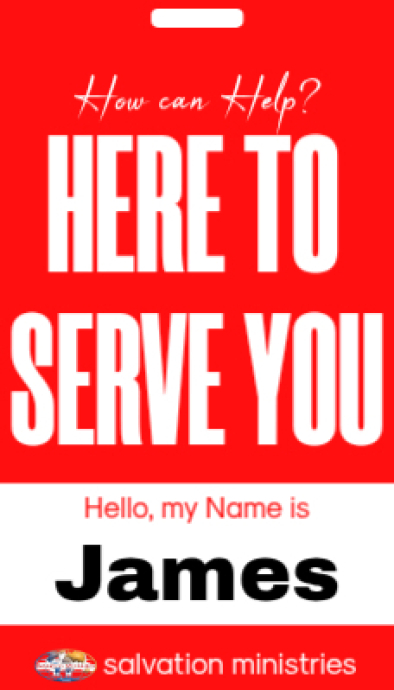 Red Name Tag Business Card Template | PosterMyWall