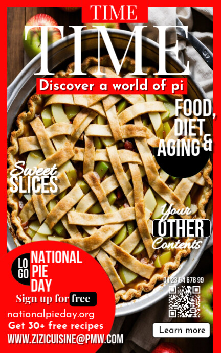 Copy of Red National Pie Day Kindle/book Covers | PosterMyWall