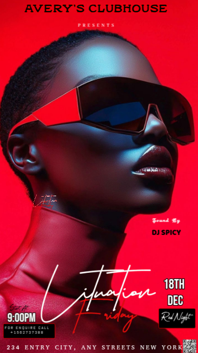 Red Neon A Saturated Red Background And Cool Blue Accents, Advertising ...