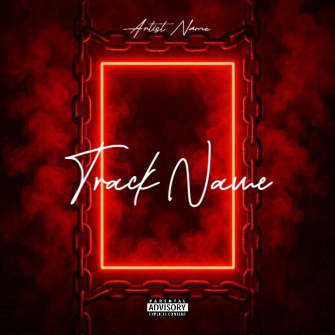 Red Neon Mixtape Album Cover Album Cover Template | PosterMyWall