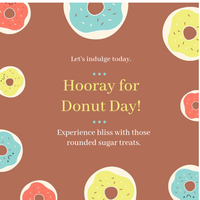 Red Neon National Donut Day Instagram Post Template | PosterMyWall