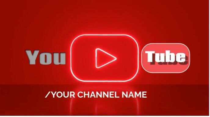 Red Neon Youtube Channel Digital Display (16:9) Template | PosterMyWall