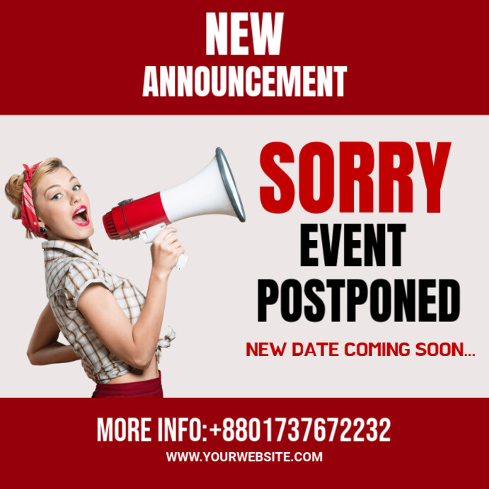 Copy of Red New Announcement Instagram Post | PosterMyWall