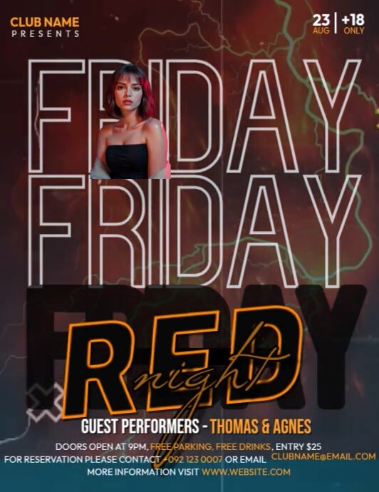 Copia de Red Night Club Party | PosterMyWall