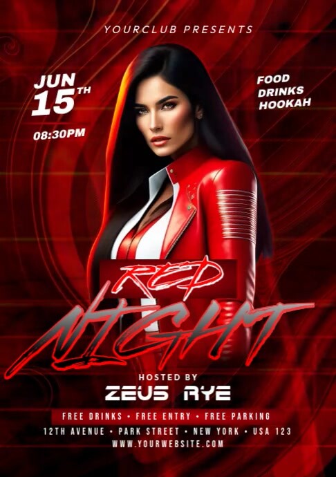 Red Night Template | PosterMyWall