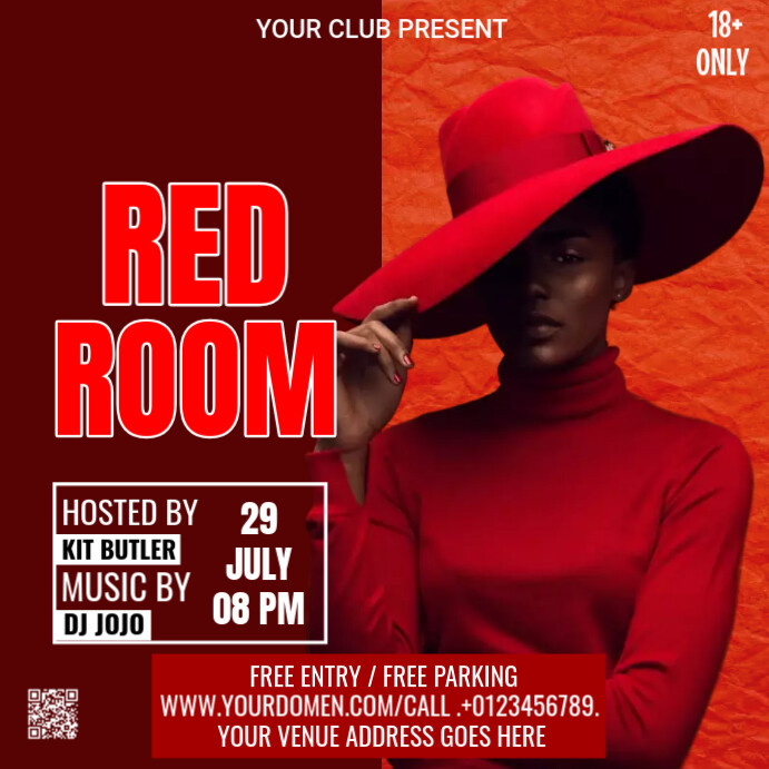 Plantilla de RED NIGHT PARTY | PosterMyWall