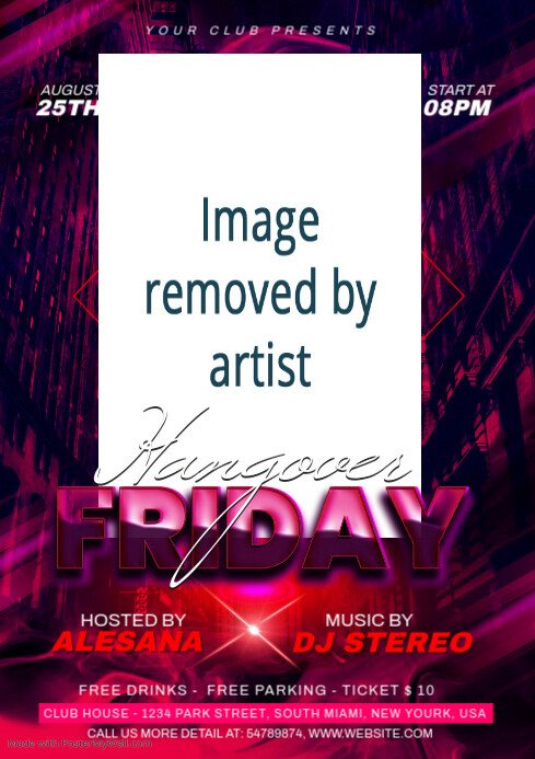 Red Night Party Flyer Template | PosterMyWall