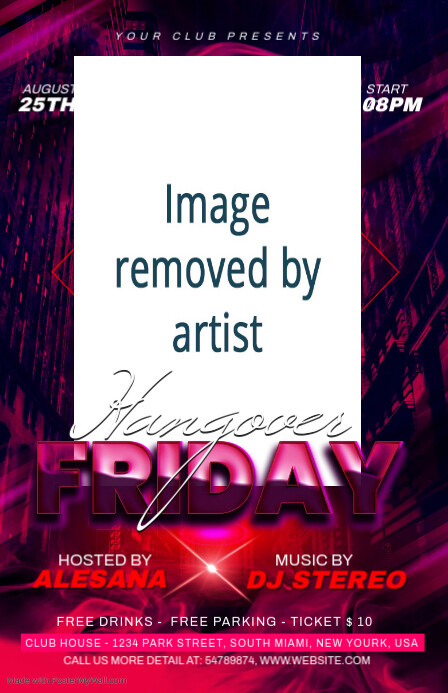 Red Night Party Flyer Template | PosterMyWall