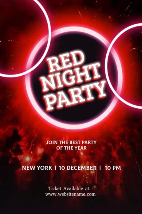 Red Night Party Instagram post Template | PosterMyWall