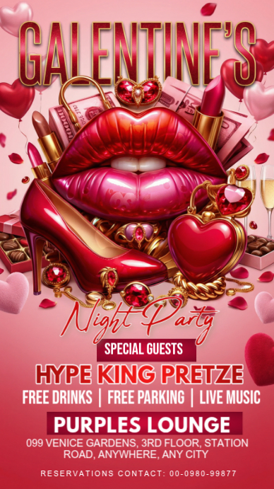 Copy of Red Night Party Instagram Story | PosterMyWall