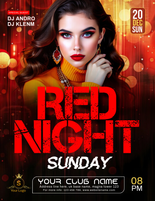 Red Night template | PosterMyWall