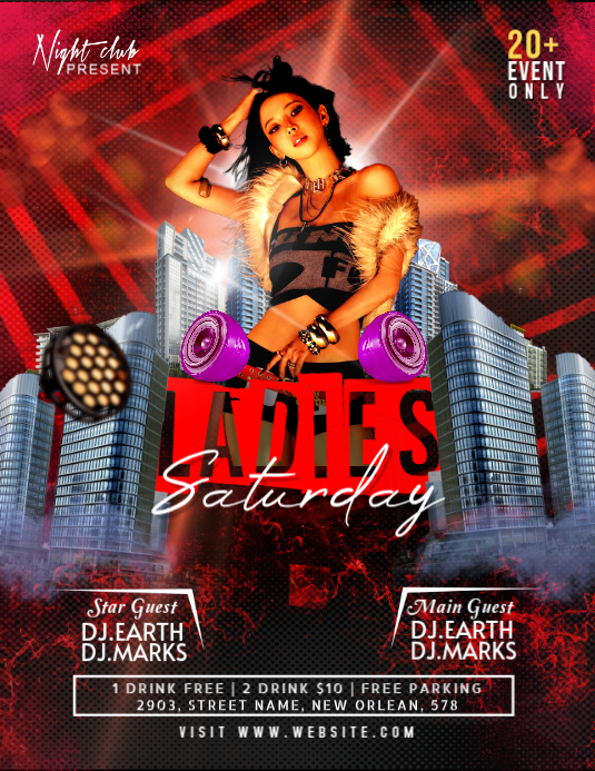 Red Nightclub Event Flyer Template | PosterMyWall