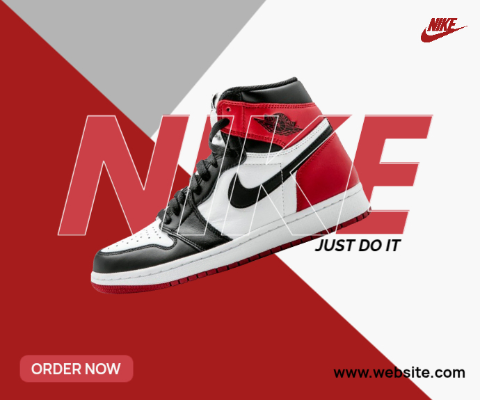 Red Nike Shoe Promotion Medium Rectangle Template | PosterMyWall