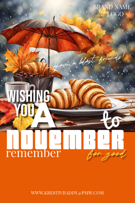 Red November To Remember Poster Template | PosterMyWall