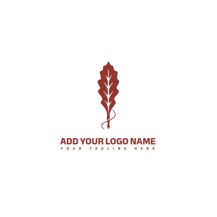 Plantilla de Red Oak Logo With Pen/brand, Oak Leaf Logo, Creative Oak ...