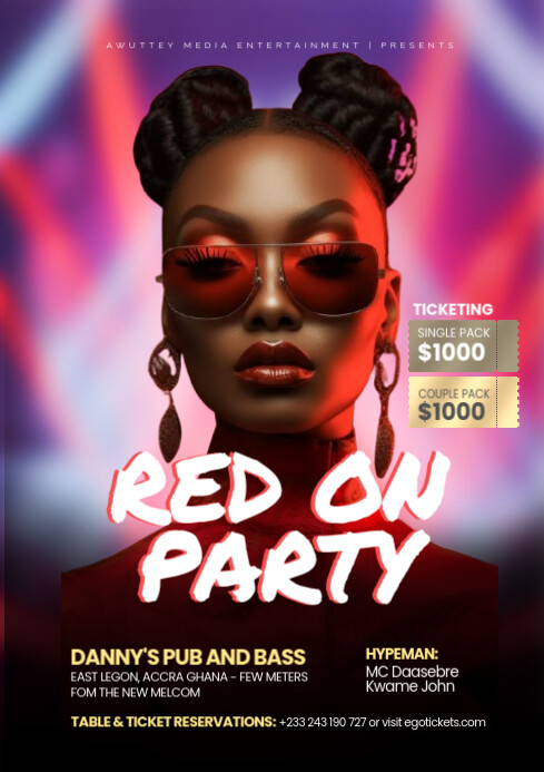 Copy of Red On Party Poster | PosterMyWall