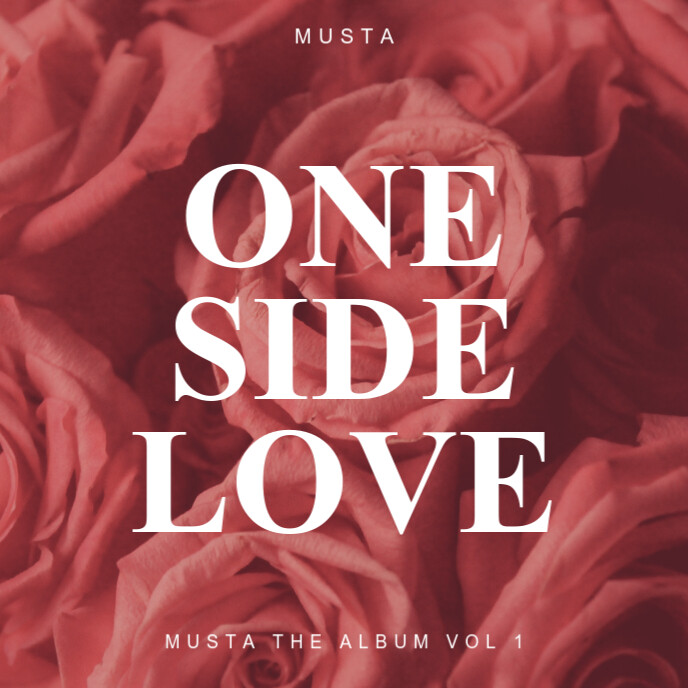 Copy of Red One Side Love Album Cover | PosterMyWall