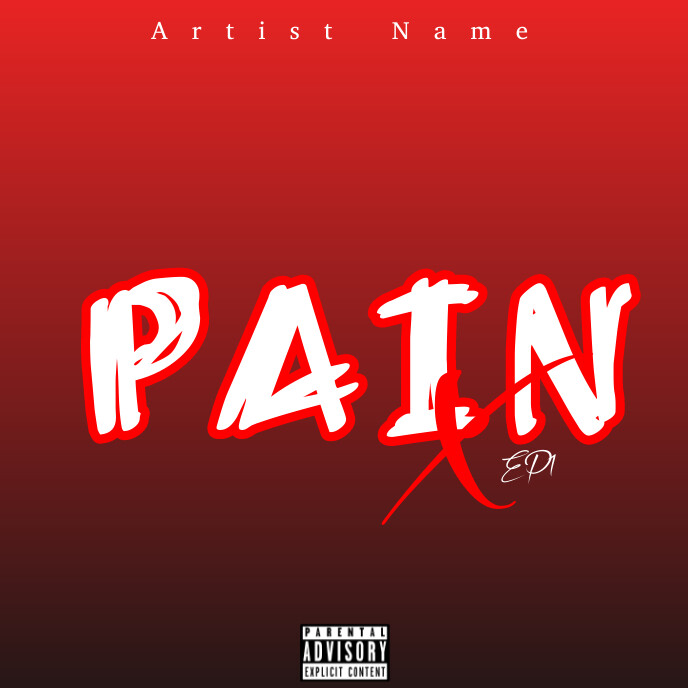 Modèle Red Pain Album Cover Album Cover | PosterMyWall
