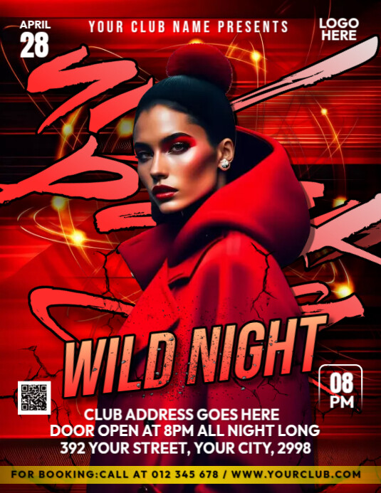 Red Party DJ Poster Template | PosterMyWall