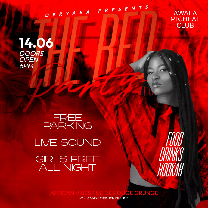 Red Party Flyer Template | PosterMyWall
