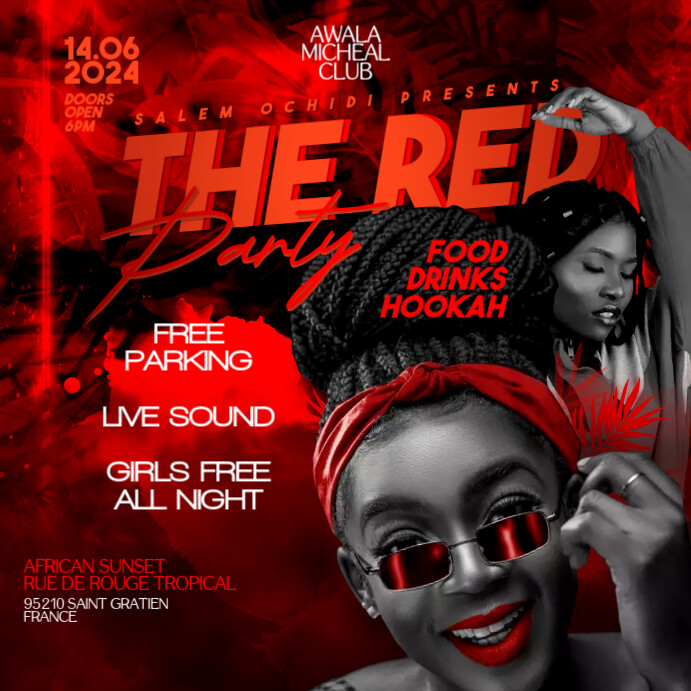 Red Party Flyer Template | PosterMyWall