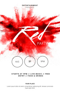 Red Party Flyer Template | PosterMyWall