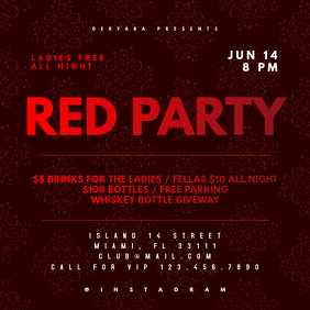 Red event party video flyer template | PosterMyWall