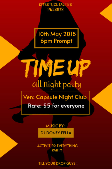 Red Party Poster Template | PosterMyWall