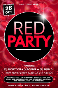Red Party Flyer Design Template | PosterMyWall