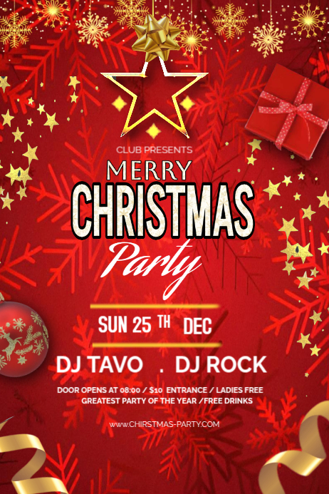 Red Party Poster Template | PosterMyWall