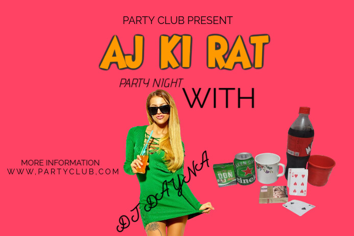 Red Party Poster Poster Template | PosterMyWall