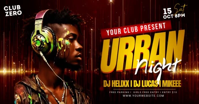 Red Party Video Template | PosterMyWall