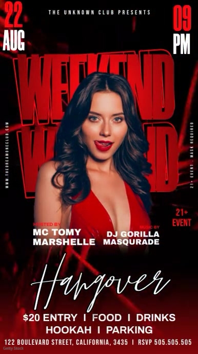 Red Party Video Template | PosterMyWall