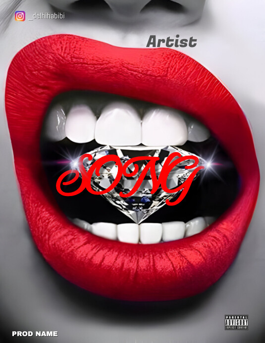 Red Pastel Album Music Song Cover Flyer (us L Template | PosterMyWall