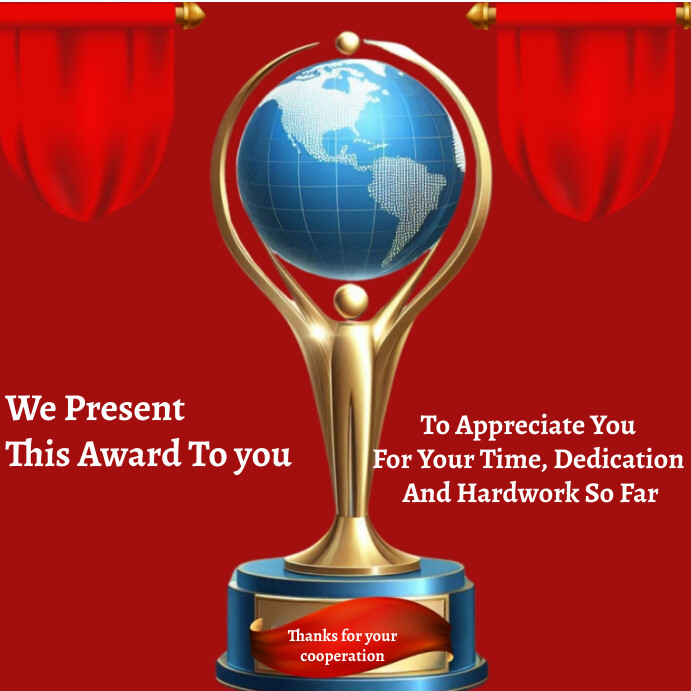 Copy of Red Pastel Award Instagram Post | PosterMyWall