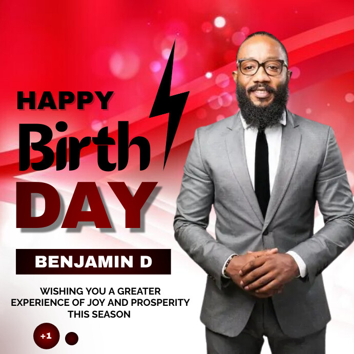 Red Pastel Birthday Design Square (1:1) Template | PosterMyWall