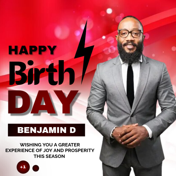 Red Pastel Birthday Flyer Square (1:1) Template | PosterMyWall