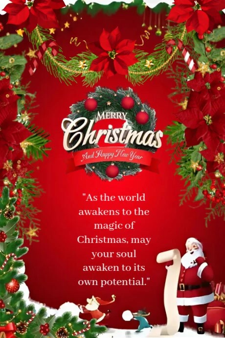 Red Pastel Christmas Poster Video Poster Template | PosterMyWall