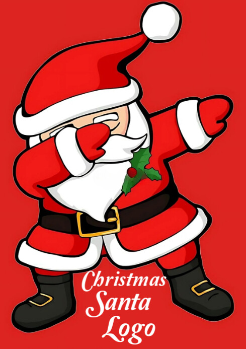 Plantilla de Red Pastel Christmas Santa Logo A4 | PosterMyWall