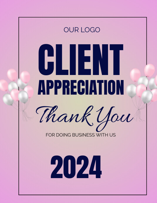 Red Pastel Client Appreciation Graphics Flyer Templat | PosterMyWall