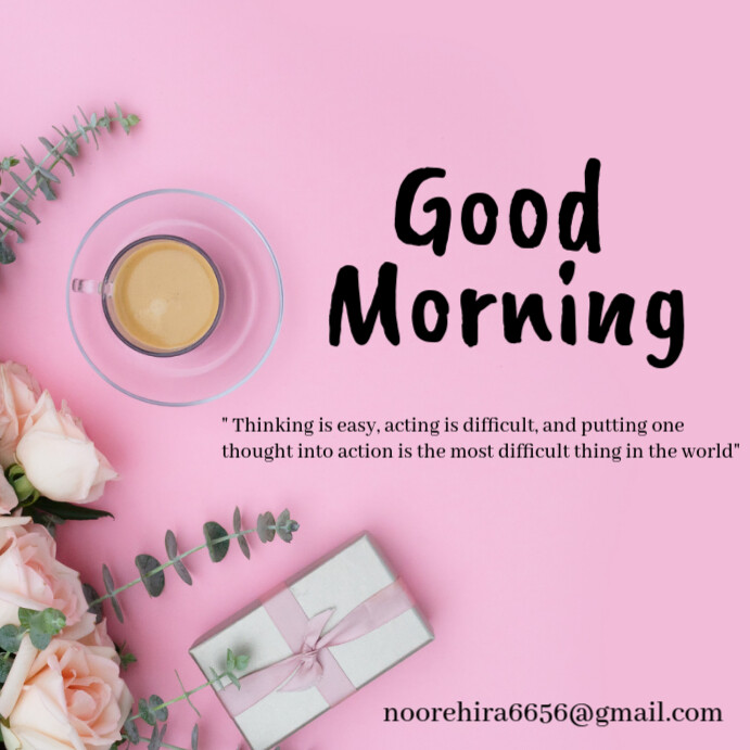 Copy of Red Pastel Good Morning Wish Templates Instagram Post ...