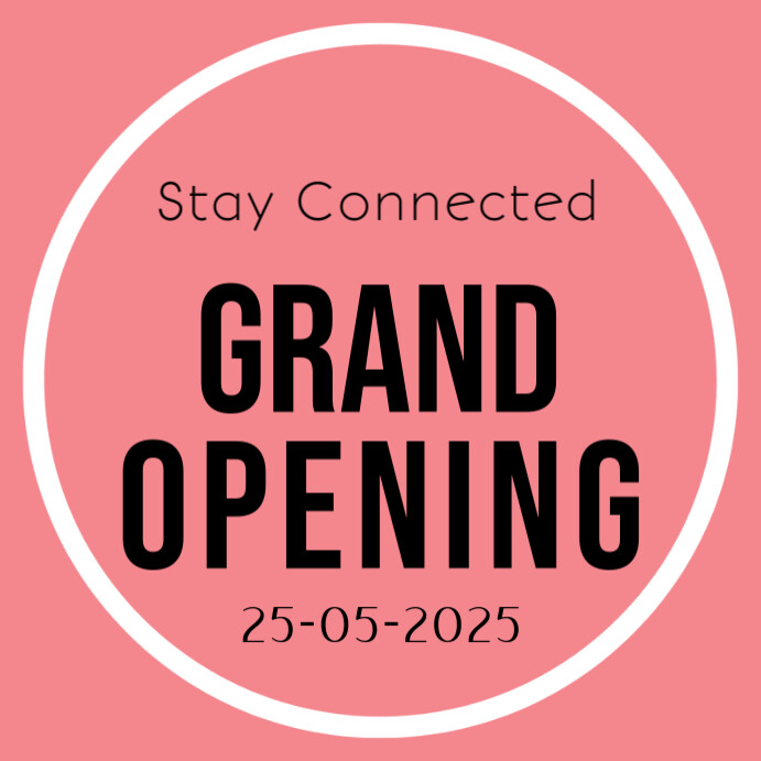 Plantilla de Red Pastel Grand Opening Announcement Instagram Post ...