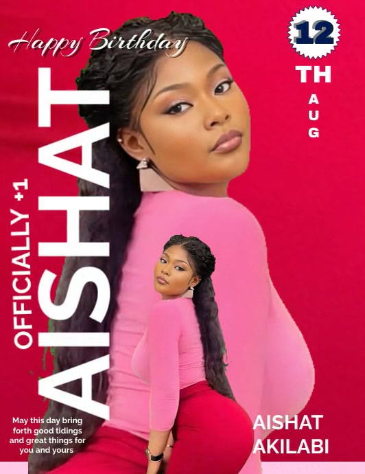 Copy of Red Pastel Happy Birthday Design Flyer (us Le | PosterMyWall