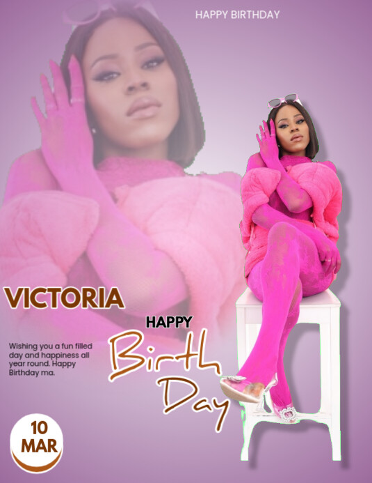 Copy of Red Pastel Happy Birthday Templates Flyer (us Letter ...