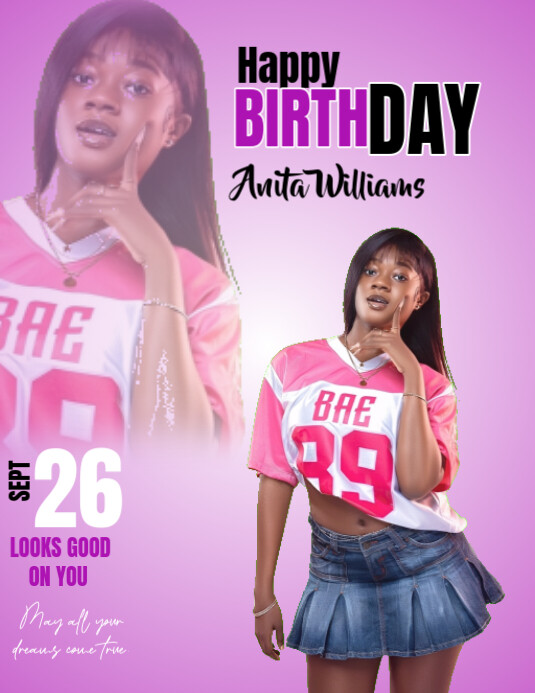 Red Pastel Happy Birthday Templates Flyer (us Letter) | PosterMyWall