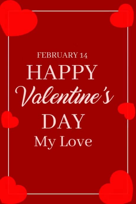Copy of Red Pastel Happy Valentine's Day Poster | PosterMyWall