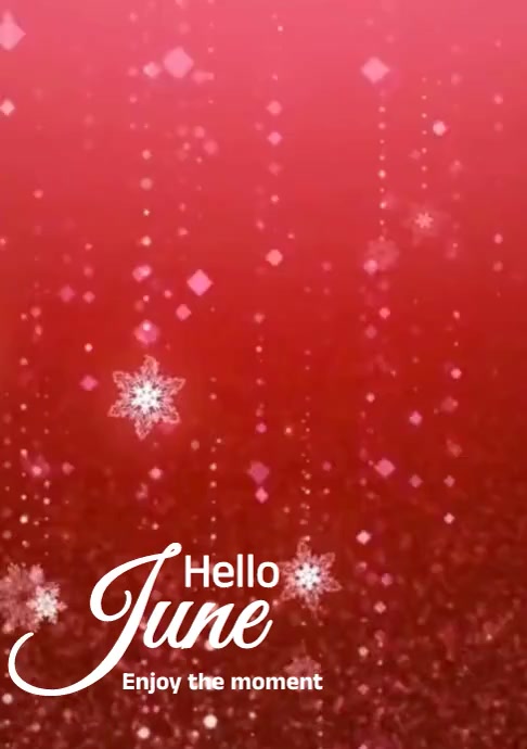 Copy of Red Pastel Hello June A4 | PosterMyWall