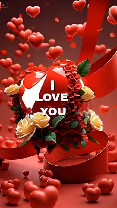 Plantilla de Red Pastel I Love You Instagram Reel | PosterMyWall