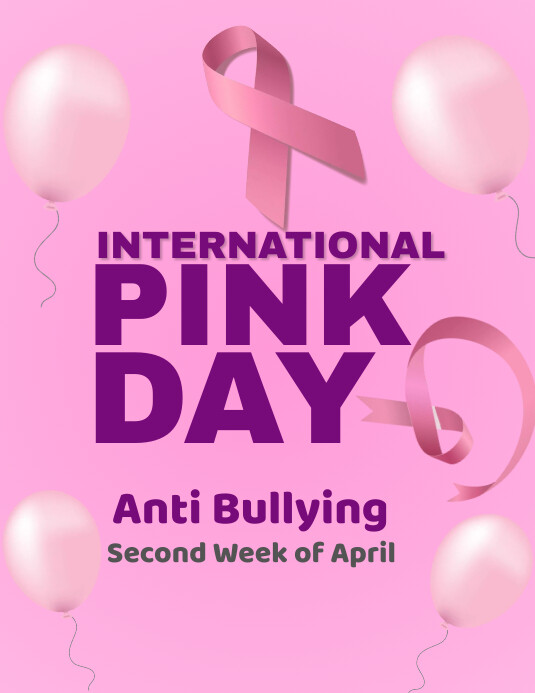 Red Pastel International Pink Day Flyer (us Template | PosterMyWall